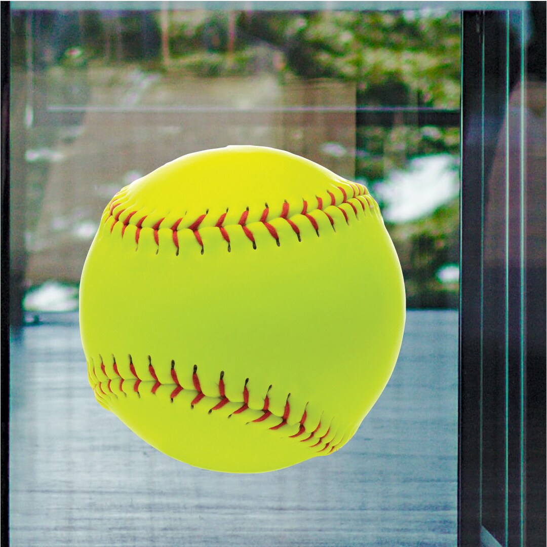 Softball Sports Ball Full Color Window Cling - Etsy