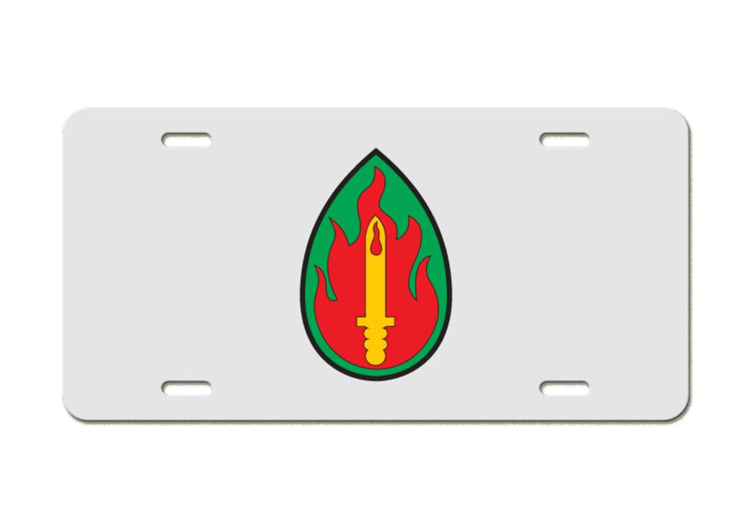 US Army Division - 63rd Regional Support Command SSI - Aluminum License ...