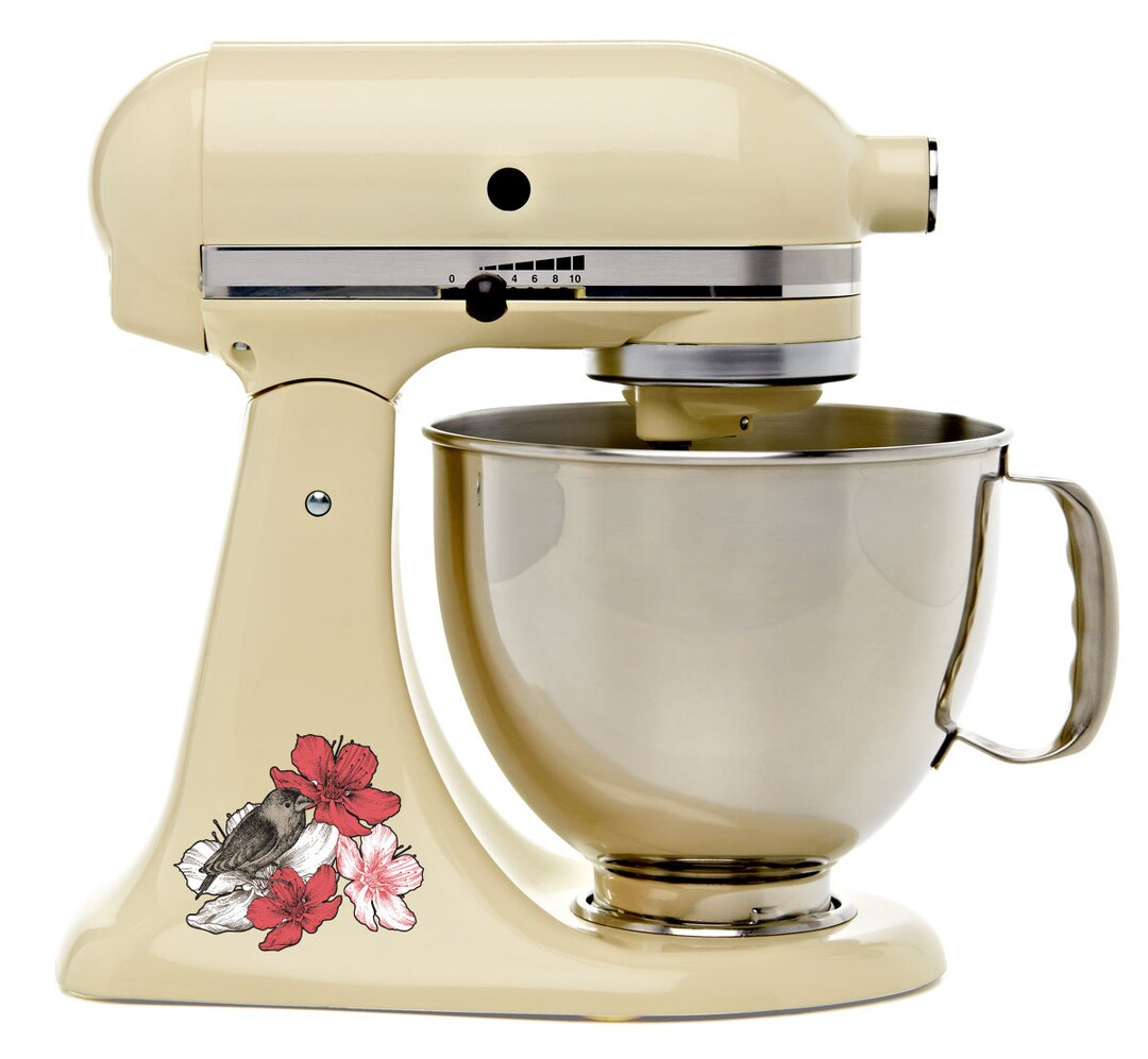 Finch on Cherry Blossoms Bakery Kitchenaid Mixer Mixing Machine Decal ...