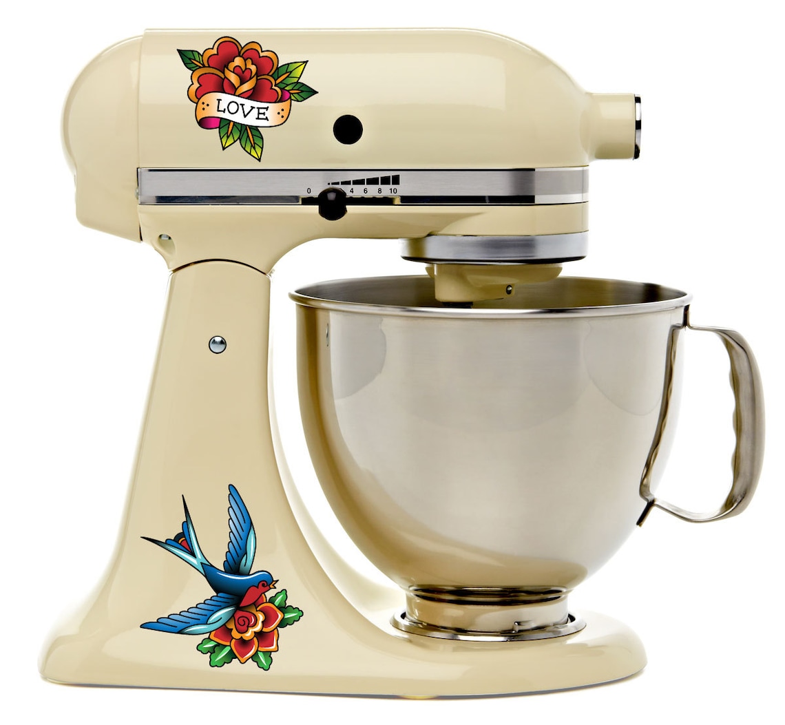 Love Bird Tattoo Art Style Kitchenaid Mixer Mixing Machine - Etsy