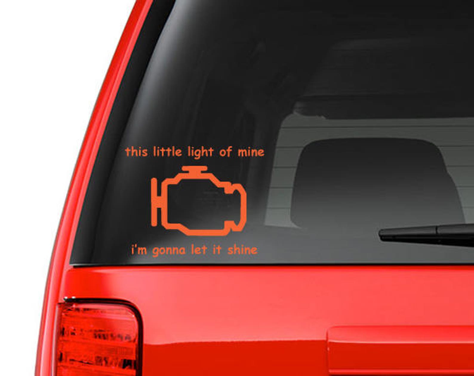Check Engine Light Sticker Vinyl Decal for Car Macbook or | Etsy