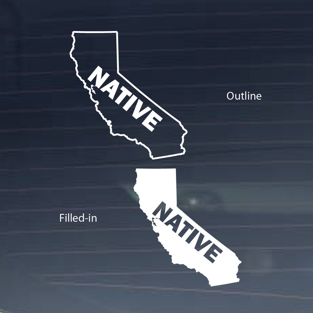 California Native State Shape Vinyl Decal (many Colors and Sizes ...