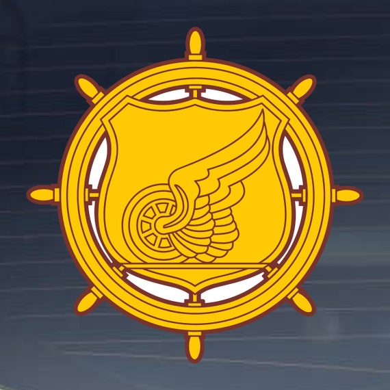 US Army Rank Transportation Corps Emblem Full Color Vinyl | Etsy