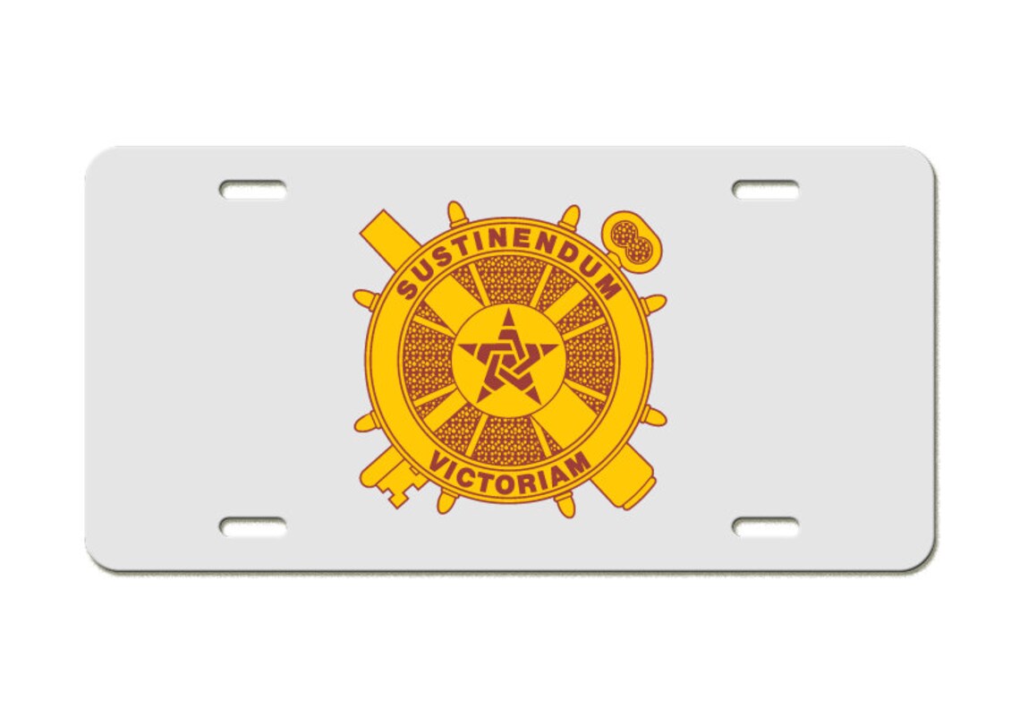 US Army Division Logistics Branch Emblem Aluminum License - Etsy