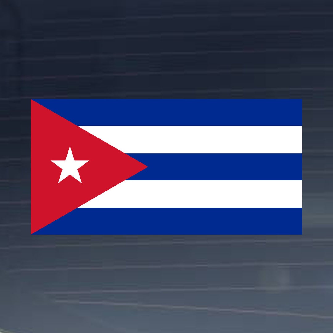 Cuban Country National Flag Decal Cuba - Full Color Decal Sticker ...