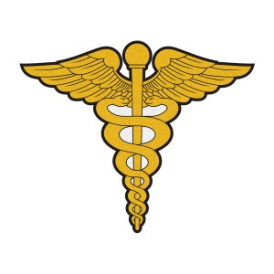 US Army Division - Medical Corps Emblem Reflective Indoor Outdoor Vinyl ...