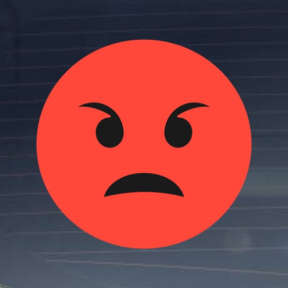 Enraged Face Emoji Vinyl Decal for Laptop Windows Glass - Etsy
