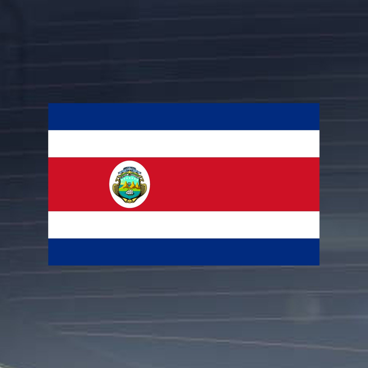 Costa Rican Country National Flag Decal Costa Rica Full - Etsy