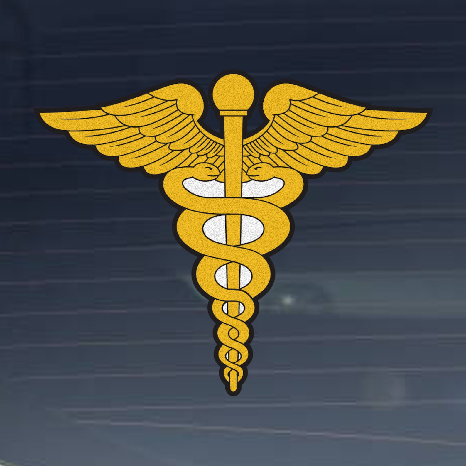 US Army Division Medical Corps Emblem Reflective Indoor Outdoor Vinyl ...
