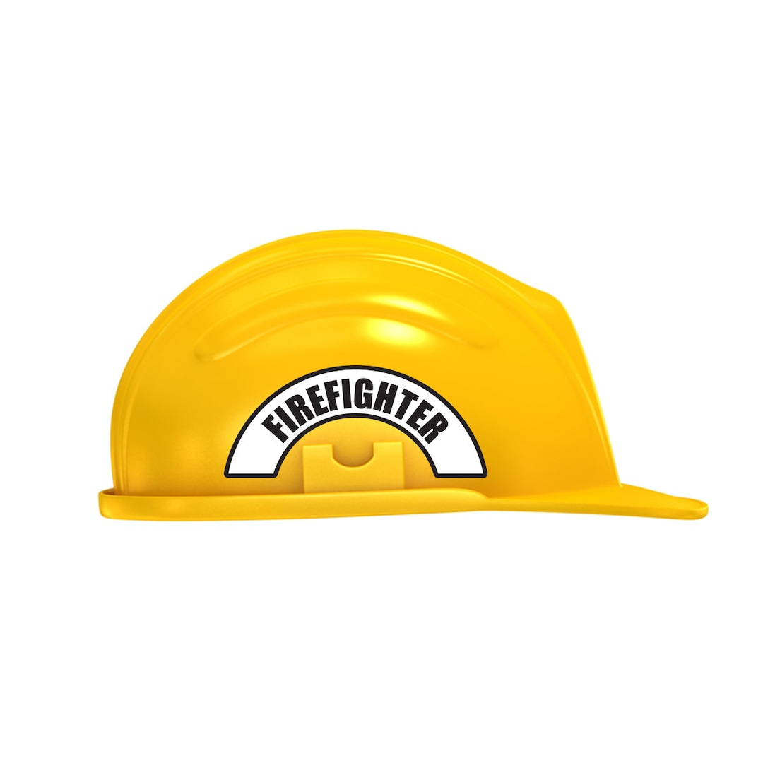 Firefighter Arc Hard Hat Helmet Decal - Indoor Outdoor Vinyl Decal ...