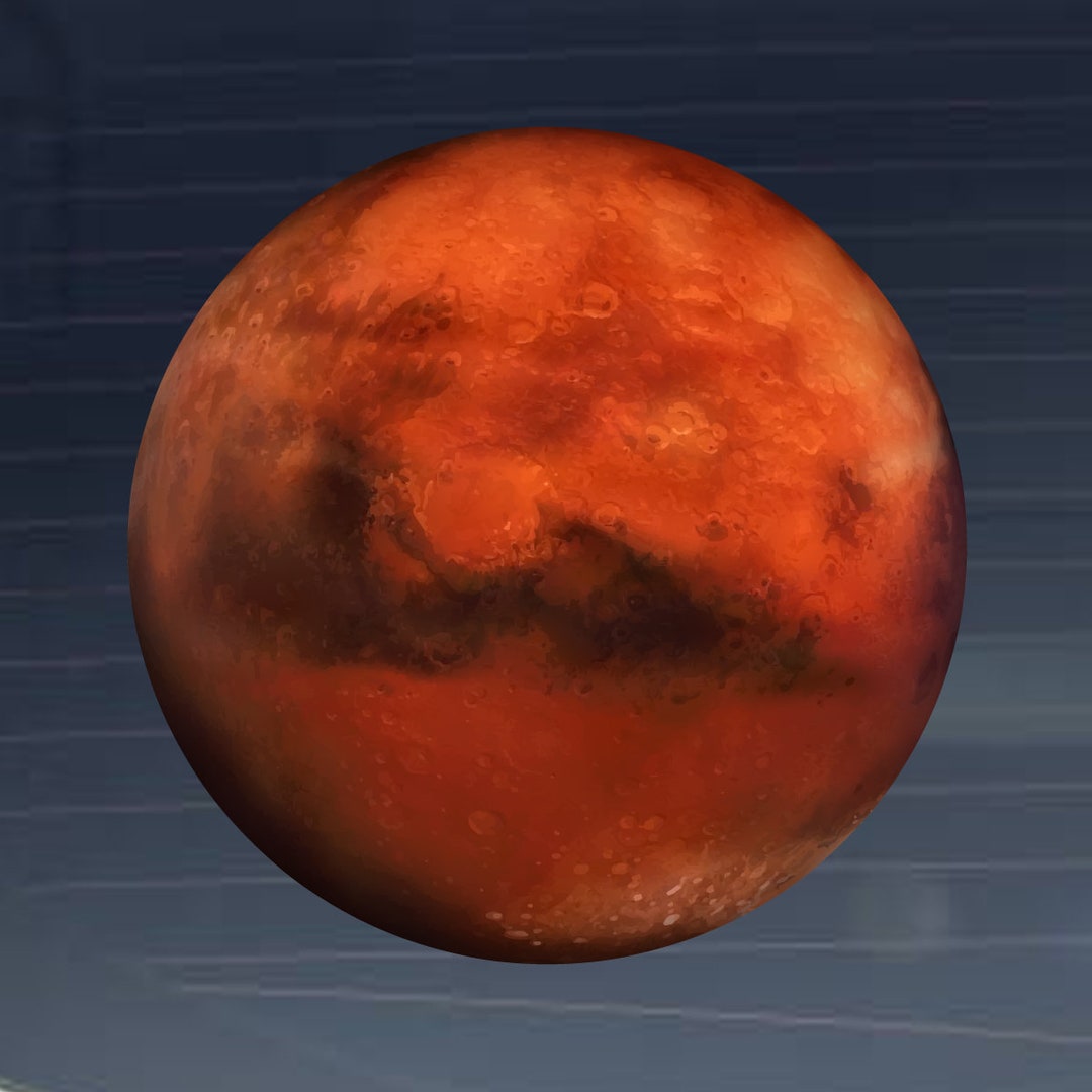 The Planet Mars Full Color - Vinyl Decal for Car, Macbook, or Other ...