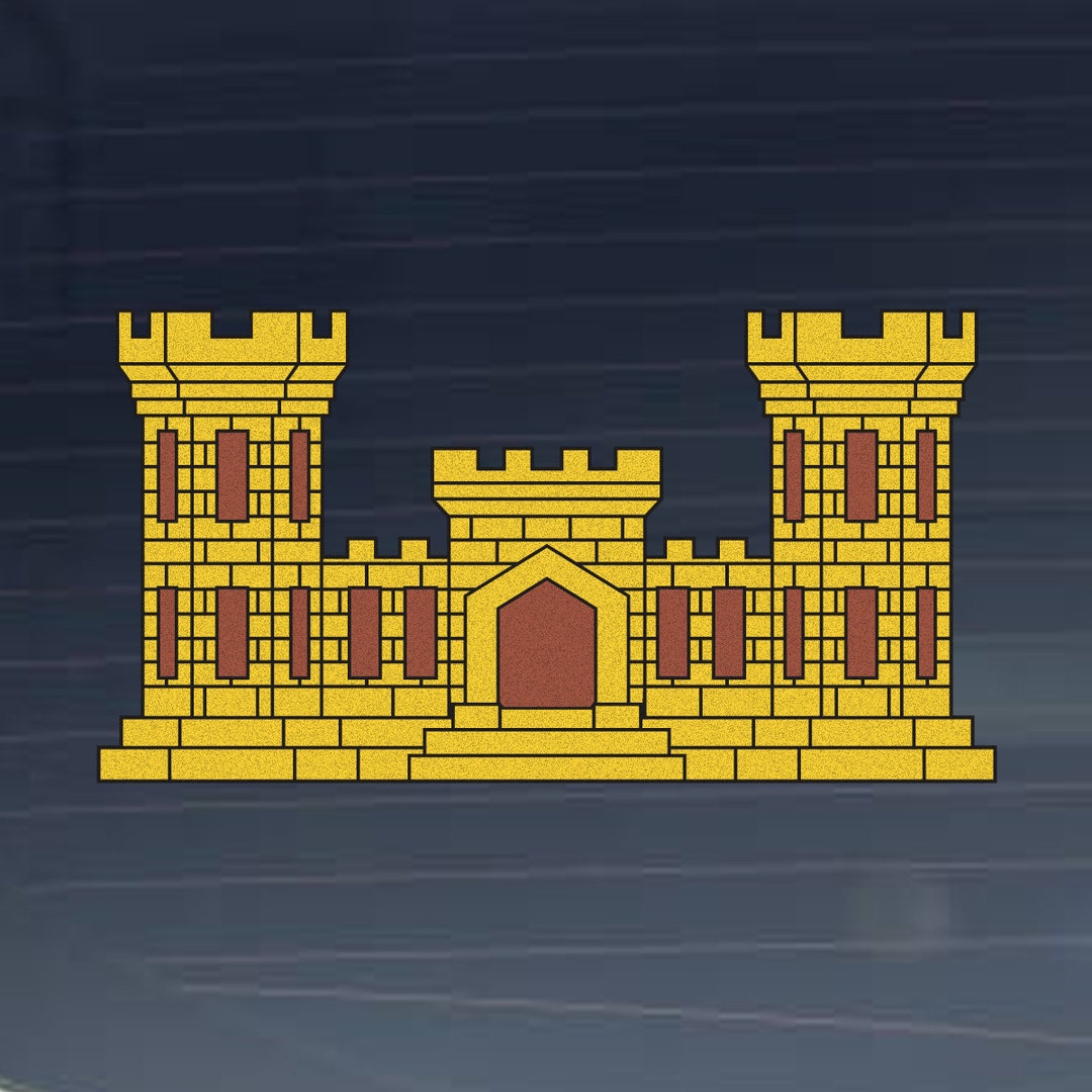 US Army Division - Engineers Corps Emblem Reflective Indoor Outdoor ...