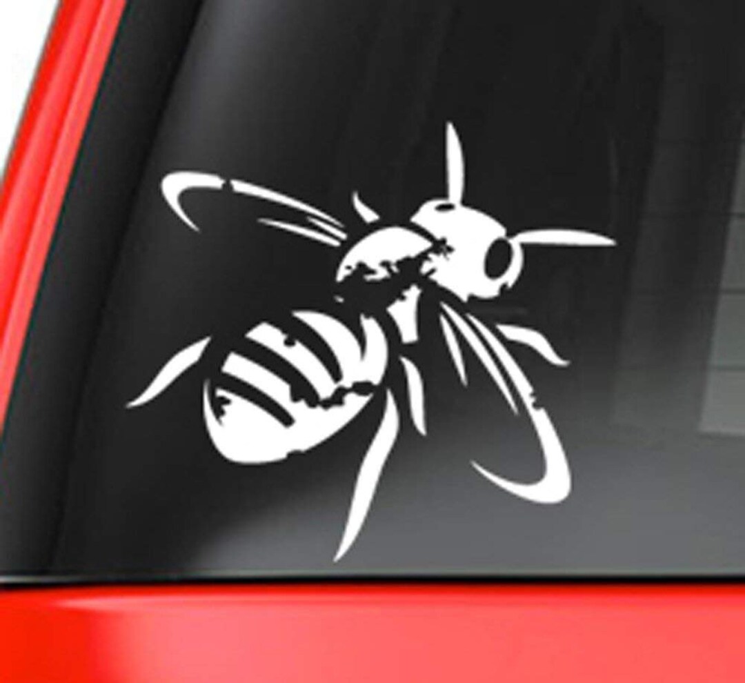 Antique Honeybee Decal Sticker - Vinyl Decal for Car, Macbook, or Other ...