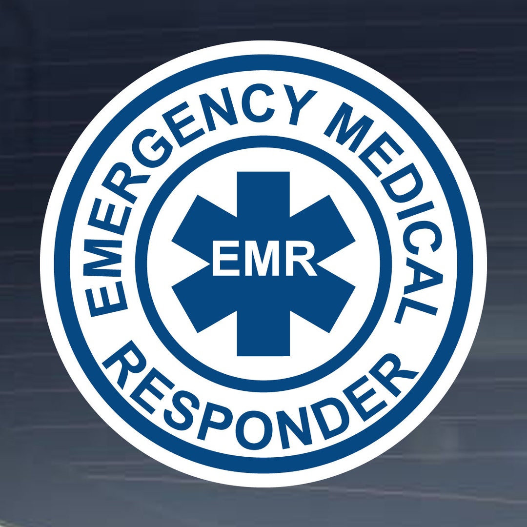 Emergency Medical Responder EMR - Indoor Outdoor Vinyl Decal - Multiple ...