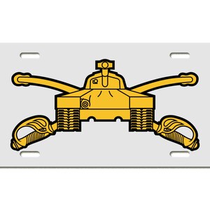 US Army Division - Armor Branch Emblem - Aluminum License Plate - Etsy