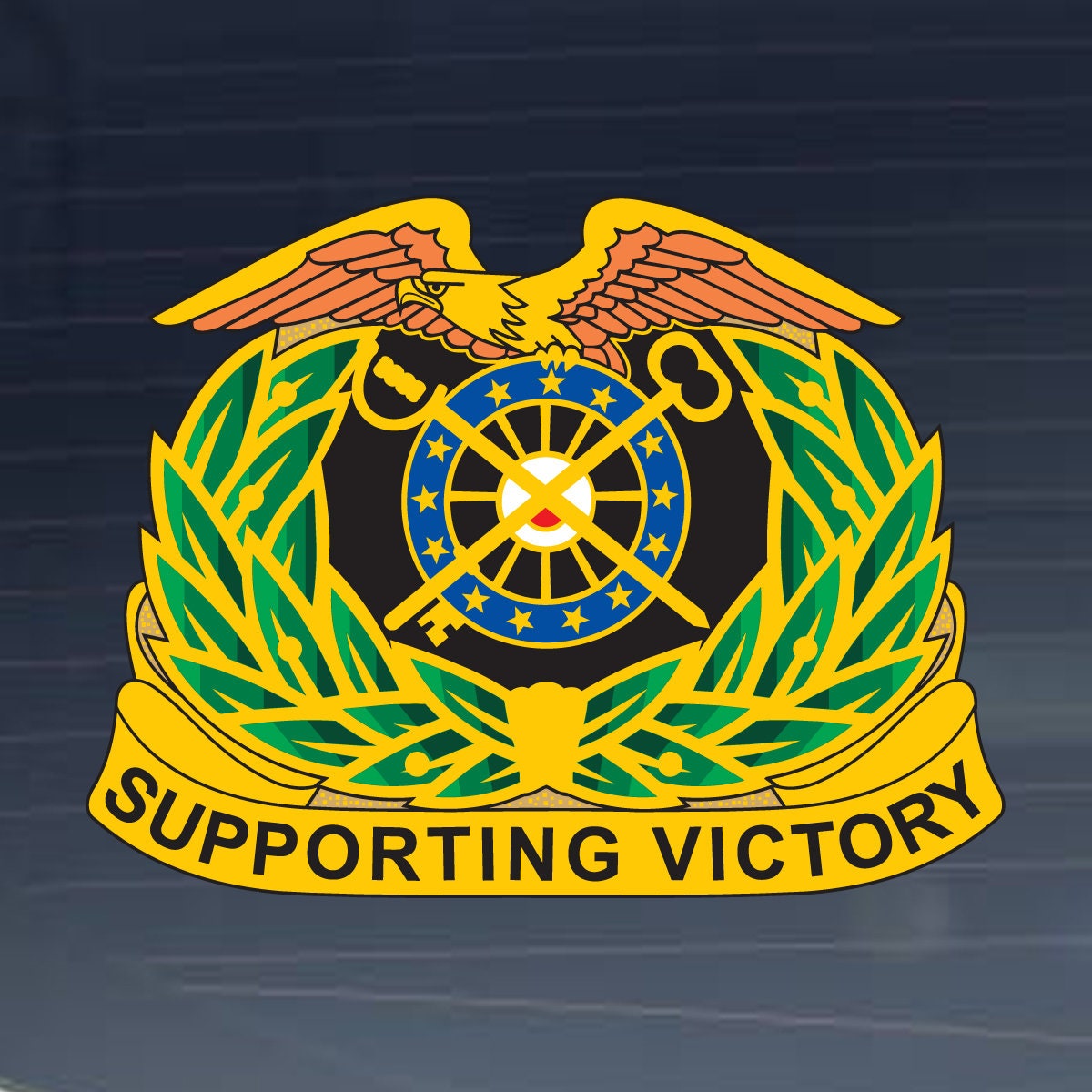 US Army Division - Quartermaster Corps Insignia Full Color Vinyl Decal ...