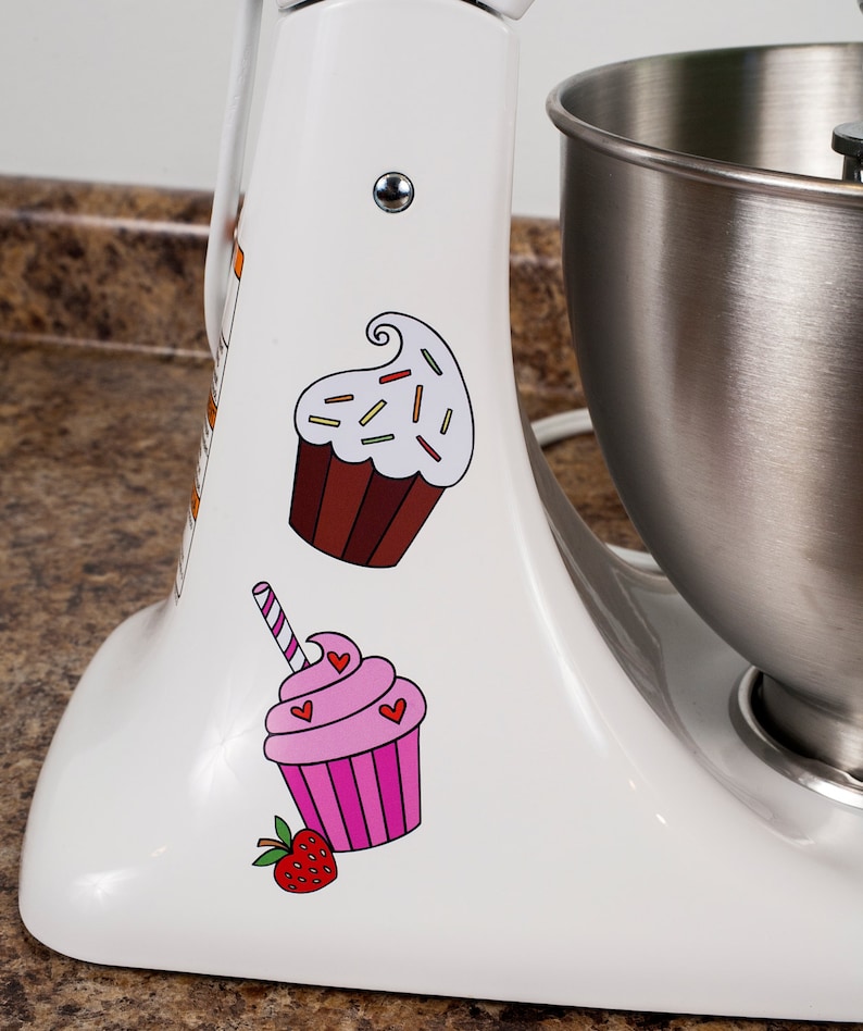 Colorful Cupcakes Kitchenaid Mixer Mixing Machine Decal Art - Etsy