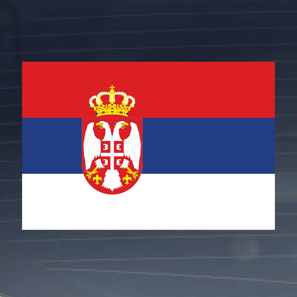 Serbian Country National Flag Decal Serbia Full Color Vinyl | Etsy