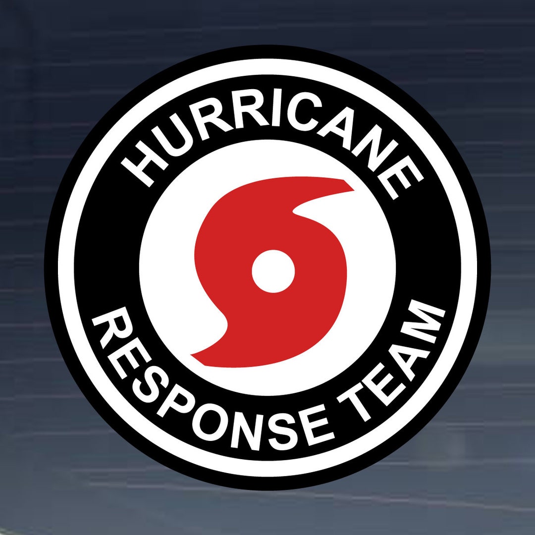 Hurricane Response Team Black Border - Indoor Outdoor Vinyl Decal ...