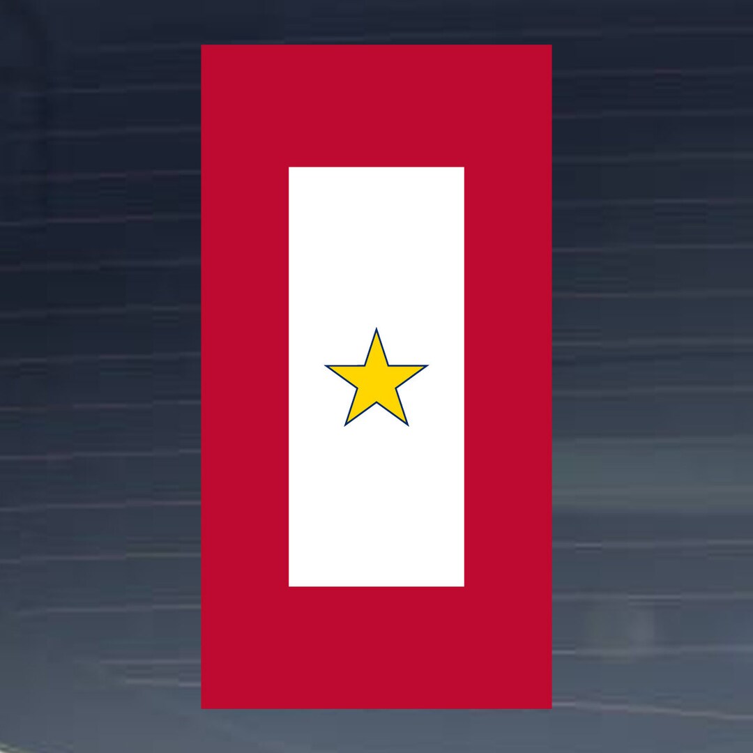 US Army Division - Gold Star Service Banner Full Color Vinyl Decal ...