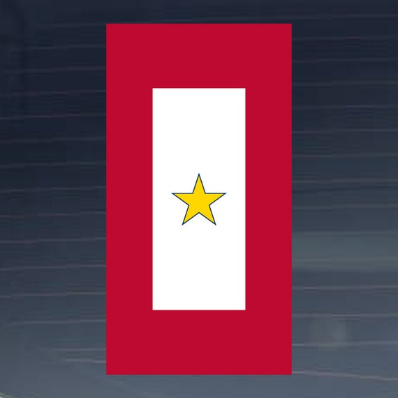 US Army Division Gold Star Service Banner Full Color Vinyl | Etsy