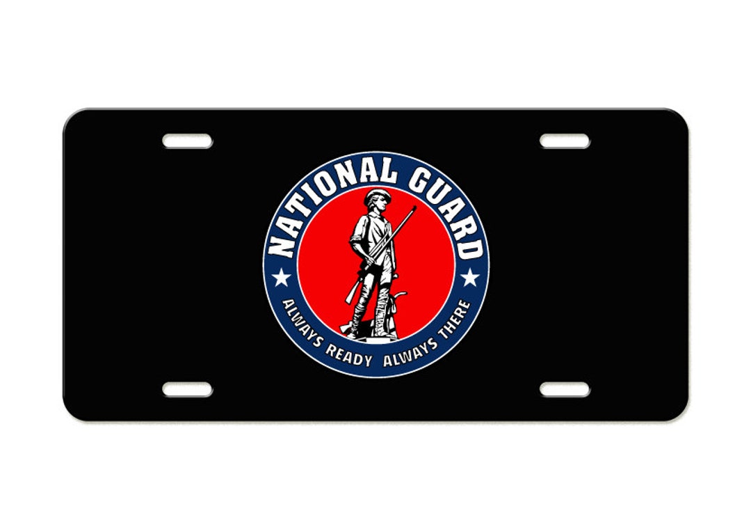 US Army Division - Seal of the National Guard - Aluminum License Plate ...