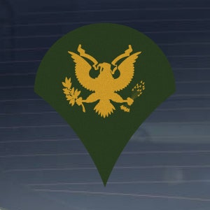 US Army Division - US Army Rank - Specialist E-4 Green Reflective ...