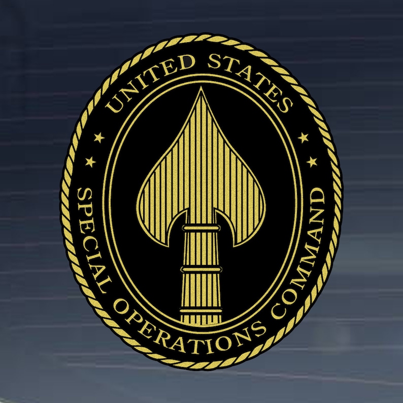 US Army Division Special Operations Command Reflective Reflective ...
