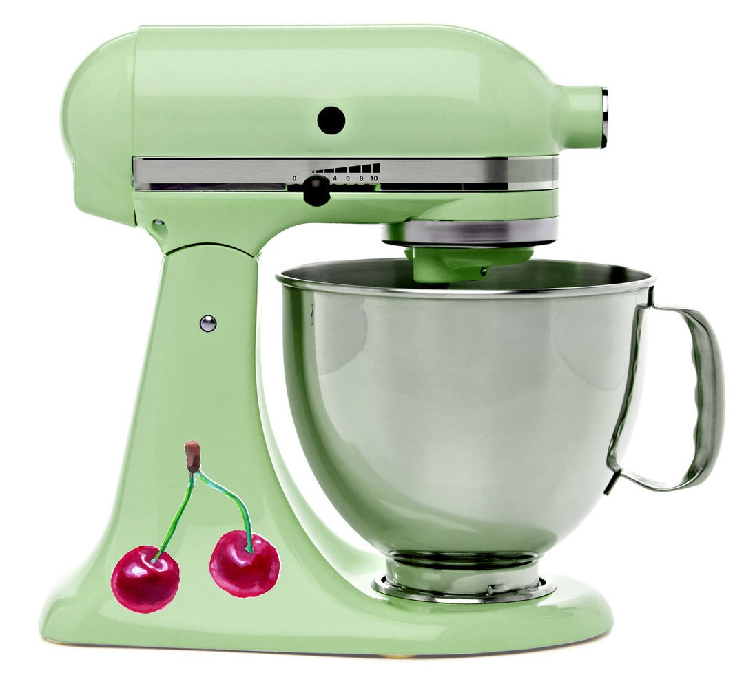 Watercolor Cherries Full Color Kitchenaid Mixer Mixing Machine Decal ...