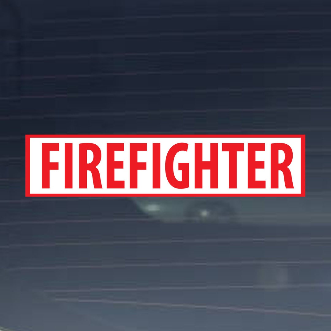 Firefighter Text - Indoor Outdoor Vinyl Decal - Multiple Sizes ...