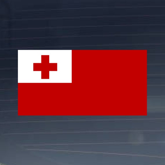 Kingdom of Tonga Country National Tongan Flag Decal Full Color | Etsy