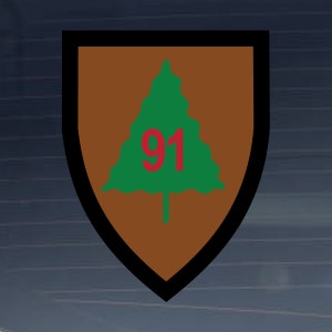 US Army Division - 91st Infantry Division Full Color Vinyl Decal Indoor ...