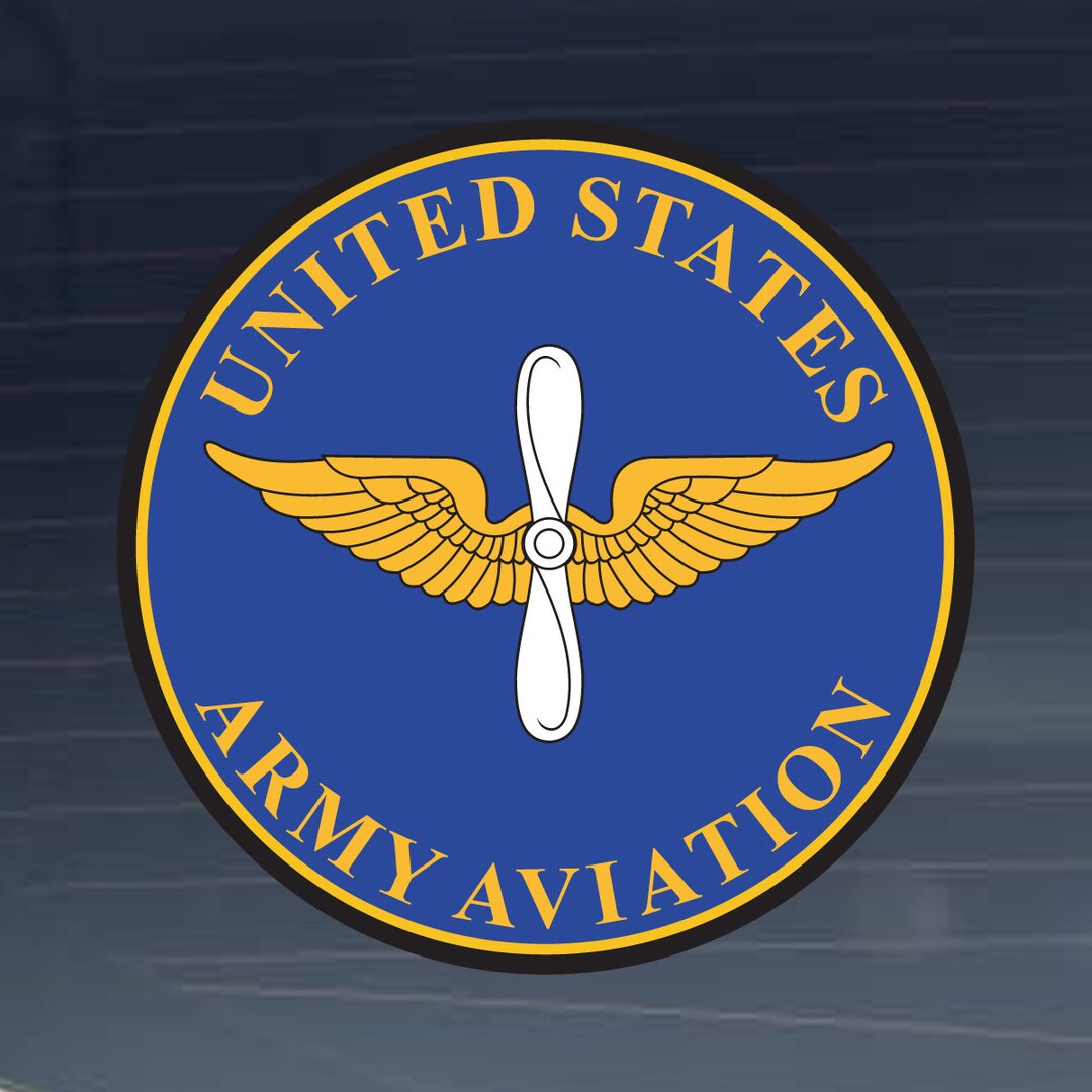US Army Division - Aviation Branch Plaque Full Color Vinyl Decal Indoor ...