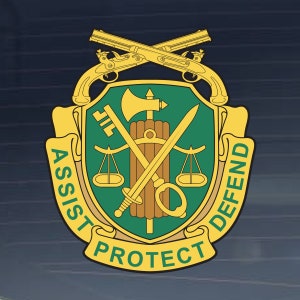 US Army Division -military Police Corps Insignia Full Color Vinyl Decal ...