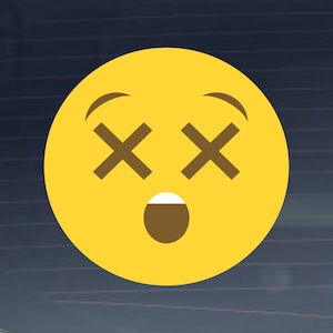 Face With XX Eyes Emoji - Vinyl Decal for Laptop, Windows, Glass and ...
