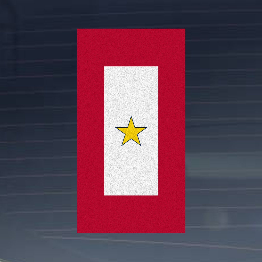 US Army Division - Gold Star Service Banner Reflective Indoor Outdoor ...