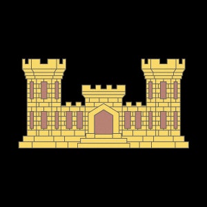 US Army Division - Engineers Corps Emblem Reflective Indoor Outdoor ...