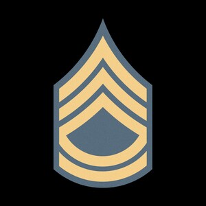 US Army Division US Army Rank Sergeant First Class E-7 Reflective ...