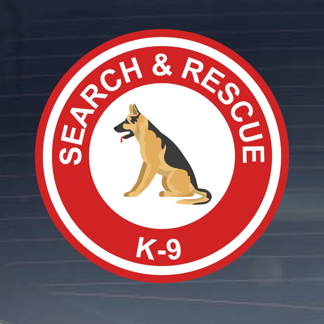 Search and Rescue K-9 - Indoor Outdoor Vinyl Decal - Multiple Sizes ...