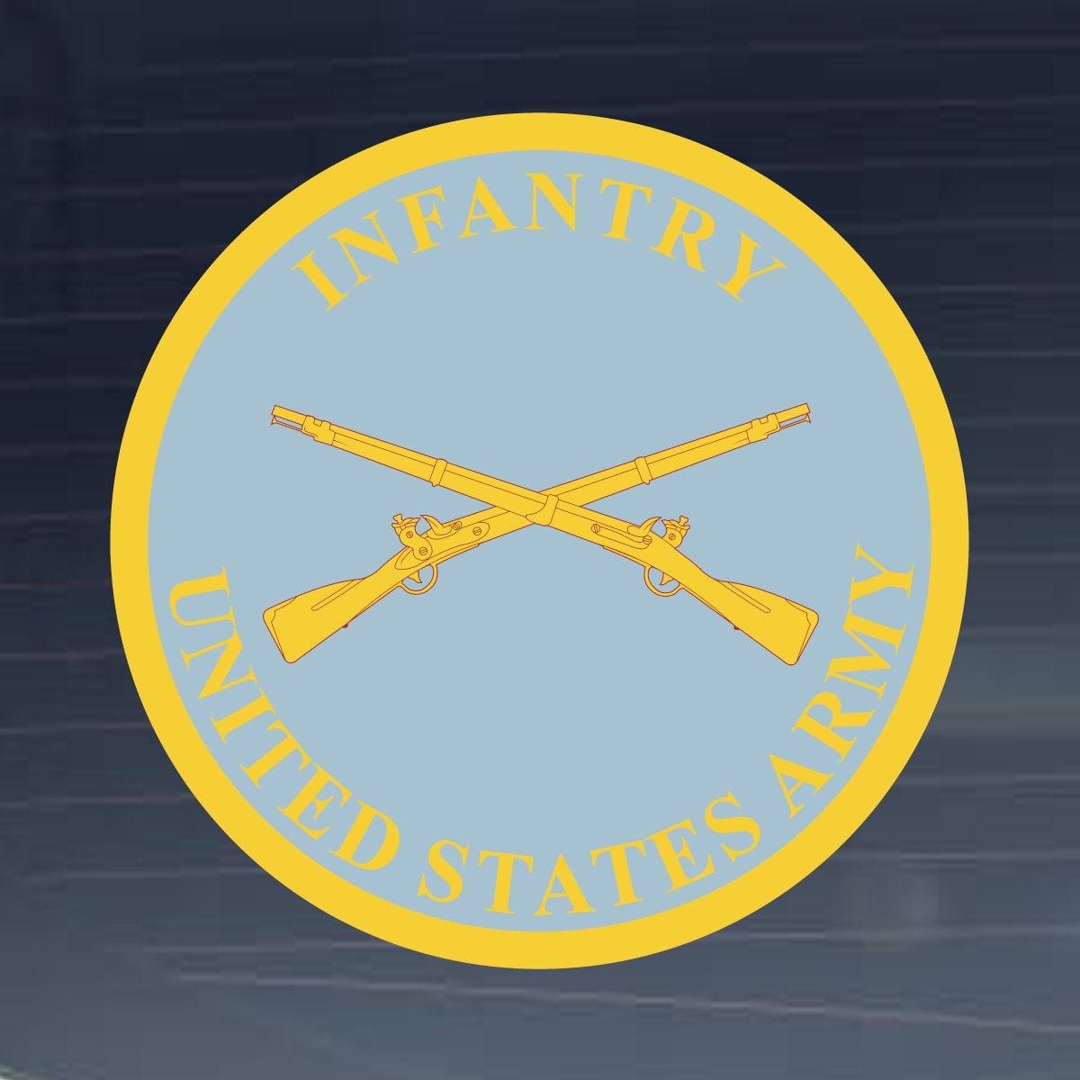 US Army Division Infantry Plaque Full Color Vinyl Decal | Etsy