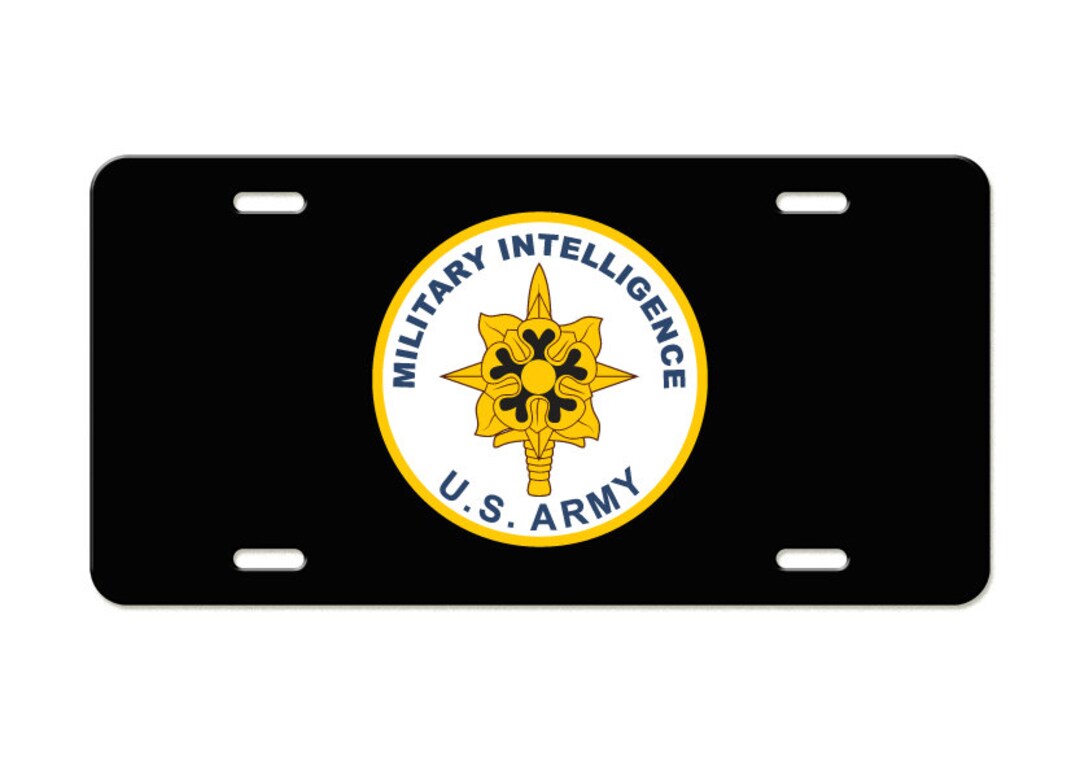 US Army Division - Military Intelligence Plaque - Aluminum License ...