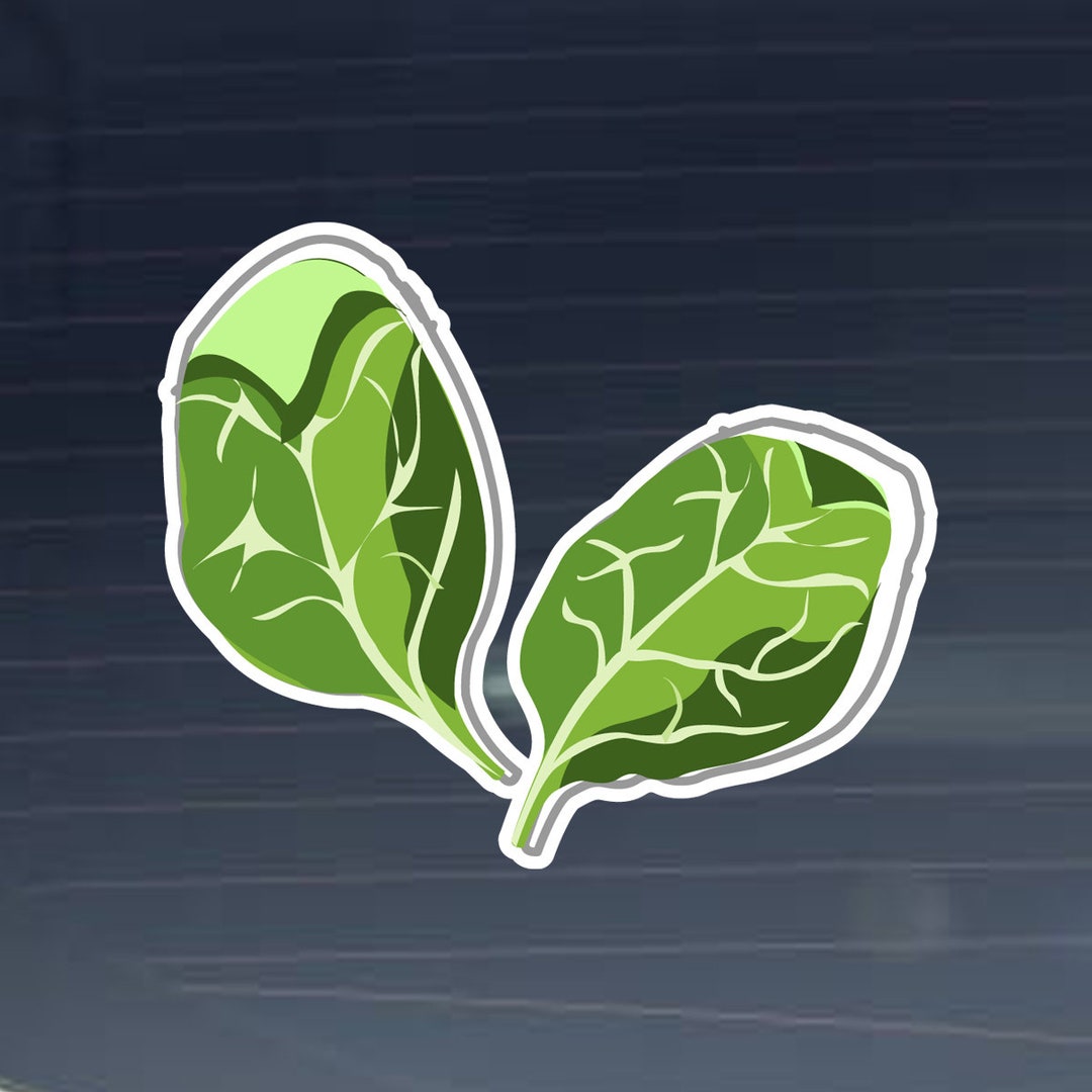 Spinach Vegetable Full Color - Vinyl Decal for Laptop, Windows, Glass ...