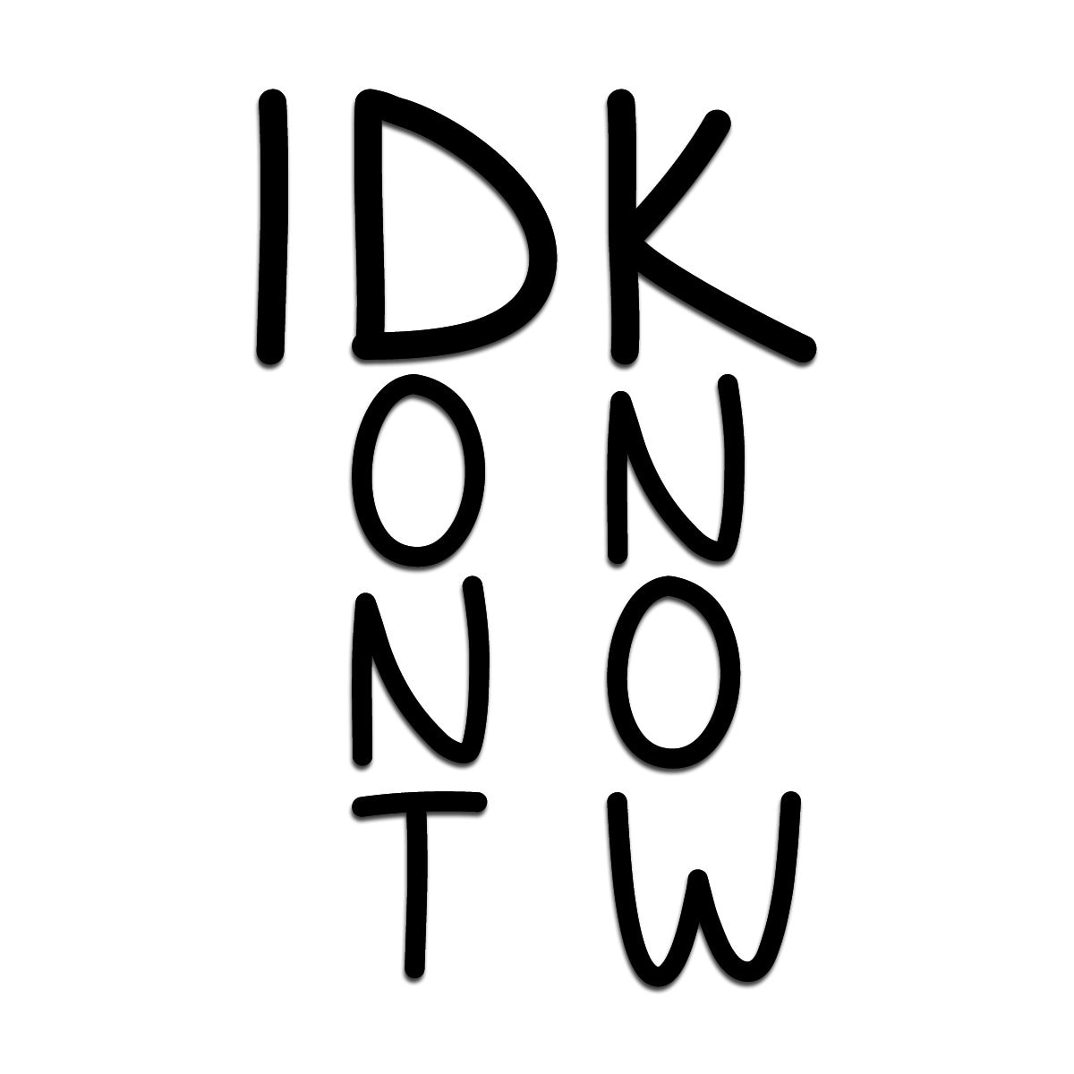IDK I Don't Know Text Vinyl Decal for Apple MacBook | Etsy