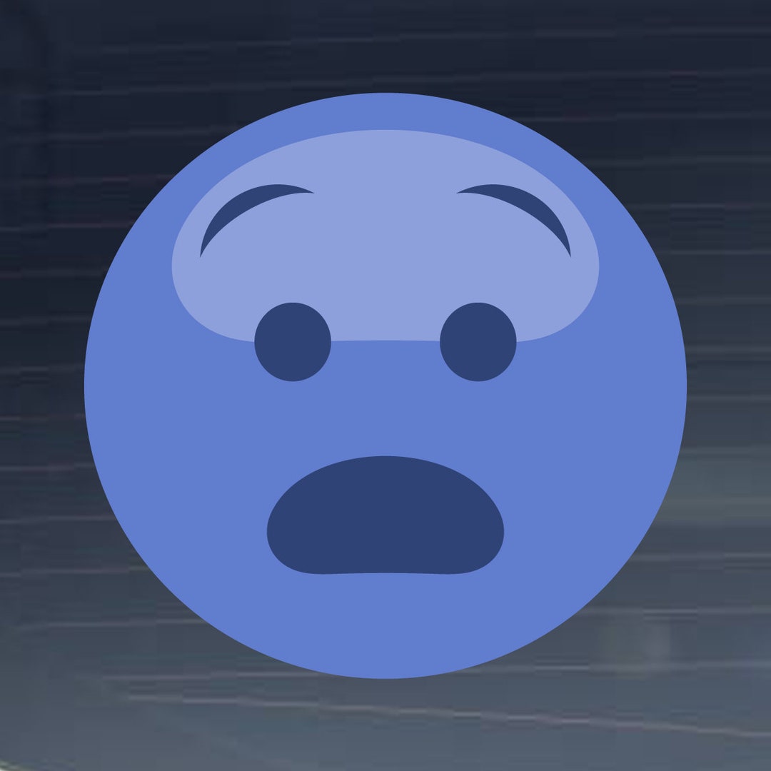 Fearful Face Emoji - Vinyl Decal for Laptop, Windows, Glass and Cars ...