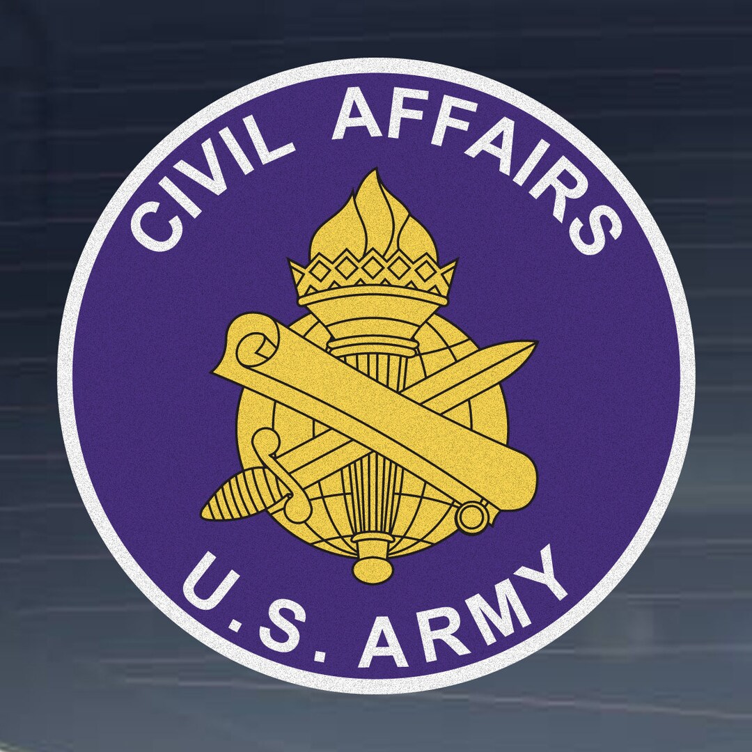 US Army Division - Civil Affairs Plaque Reflective Indoor Outdoor Vinyl ...