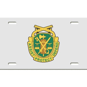 US Army Division - Military Police Corps Insignia - Aluminum License ...