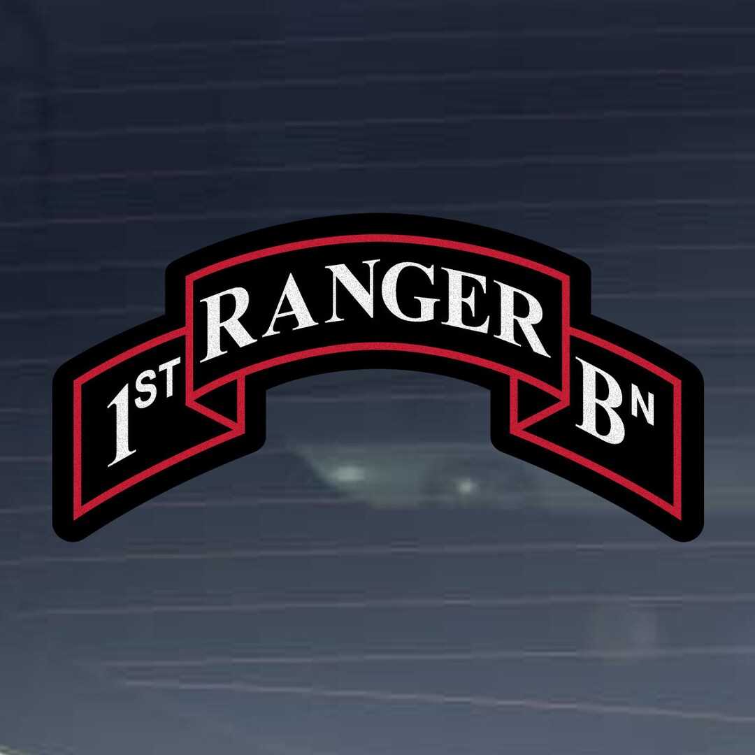 US Army Division - 1st Ranger Battalion Tab Reflective Indoor Outdoor ...