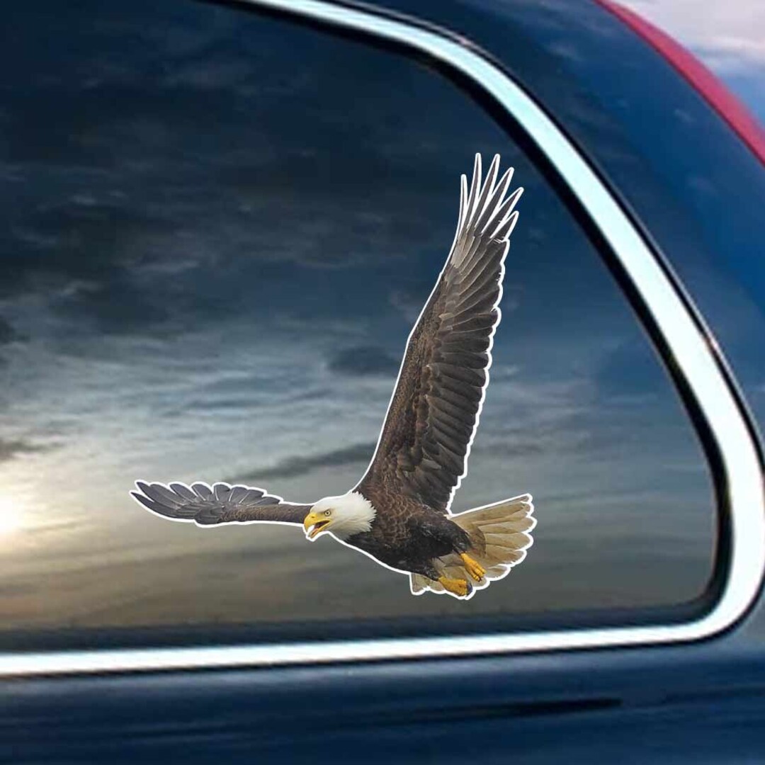 Bald Eagle Screaming - Vinyl Decal for Laptop, Windows, Glass and Cars ...