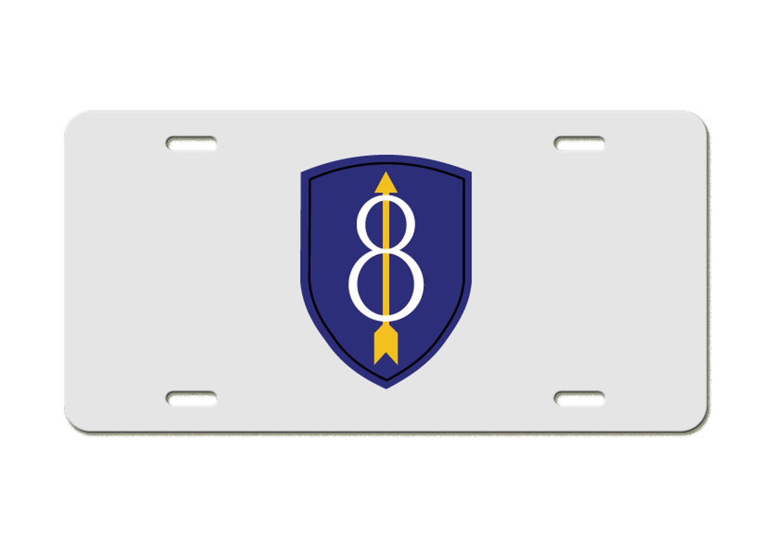 US Army Division 8th Infantry Division Aluminum License | Etsy