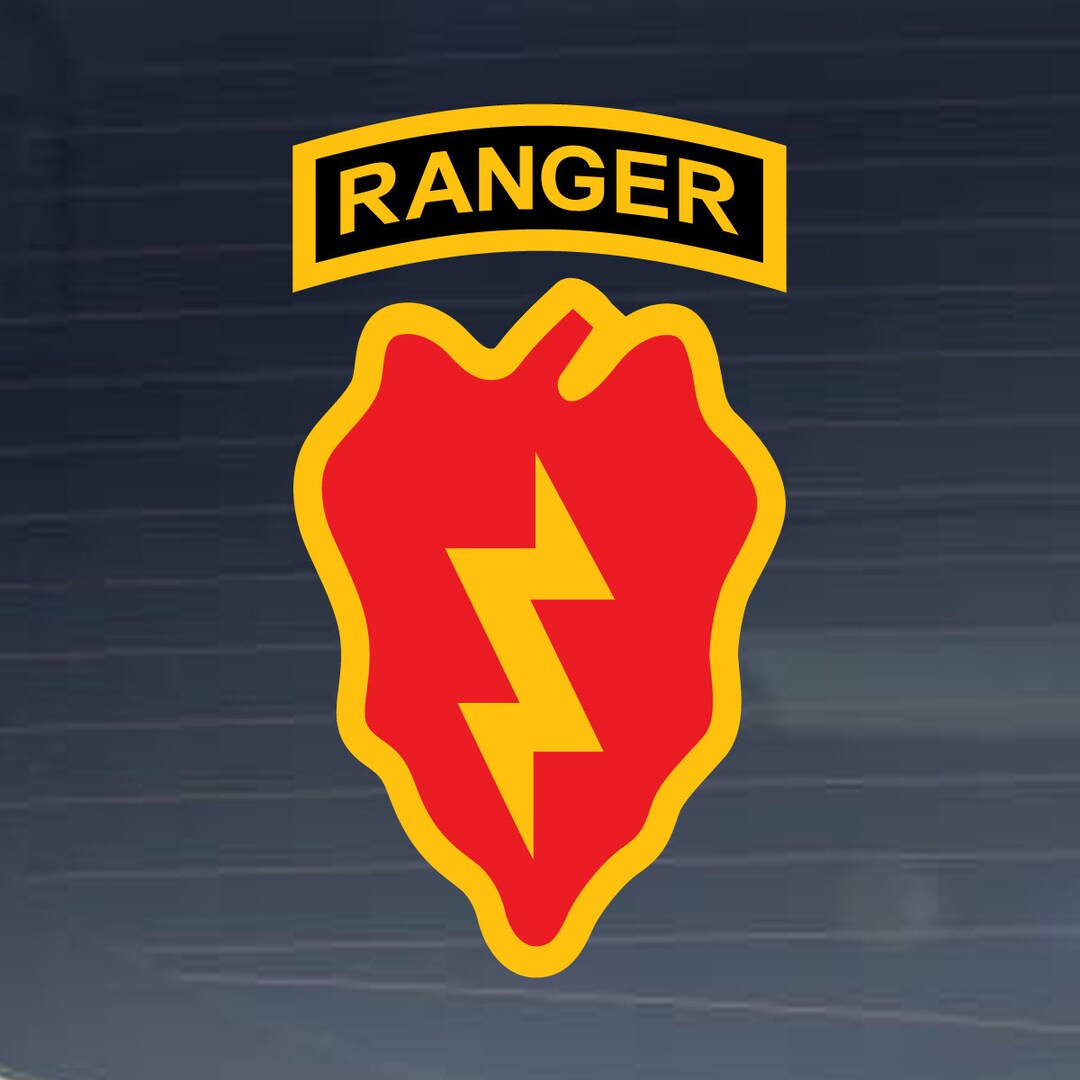 US Army Division - 25th Infantry Ranger Tab Indoor Outdoor Vinyl Decal ...